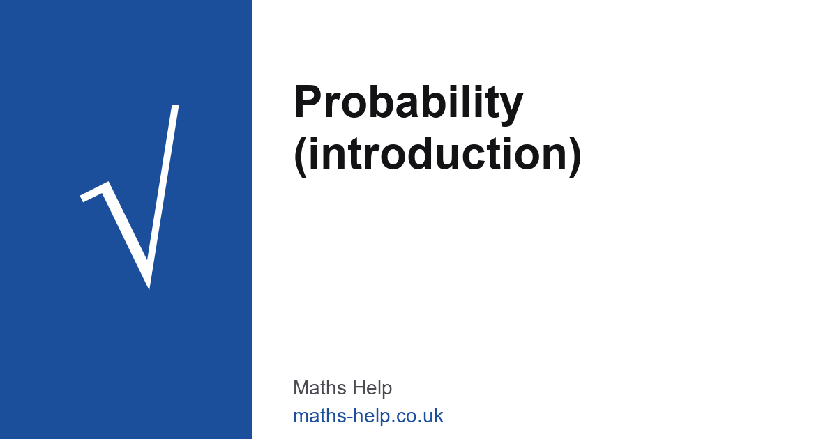 Probability (Introduction) — KS2 Maths Help